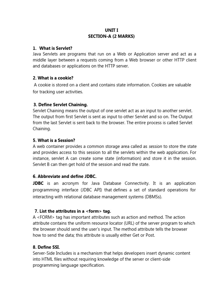 Jee Q Ans Unit I | PDF | Networking | Internet & Web