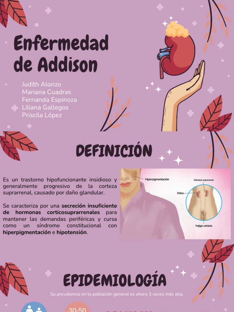 Enfermedad de Addison | PDF | Glándula suprarrenal | Hormona adrenocorticotrópica