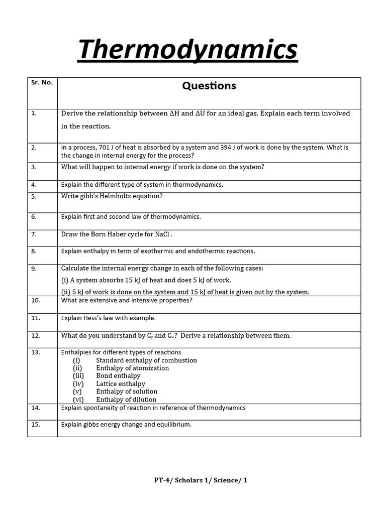 Chapter 5 Thermodynamics Pdf