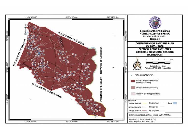 Critical Point Facilities Exposure Map To Ground Shaking Hazard Map | PDF