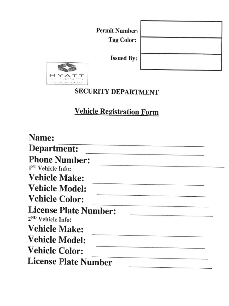 Vehicle Registration Form 2024 | PDF