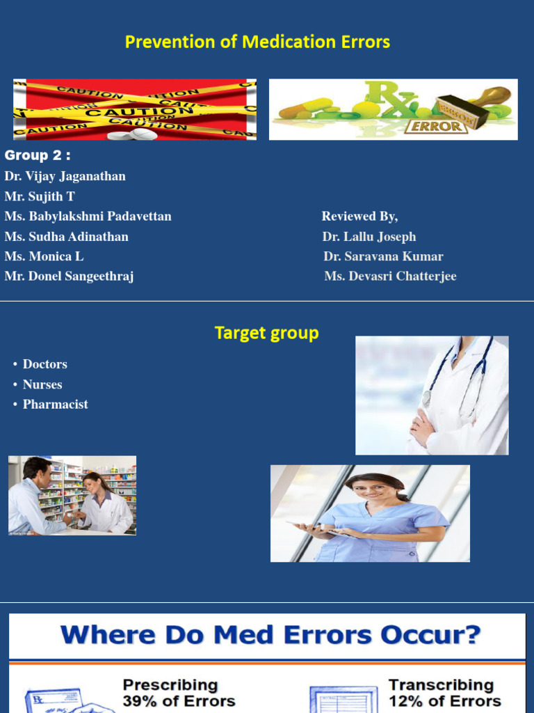 Prevention of Medication Error | PDF | Medical Prescription | Medical Error