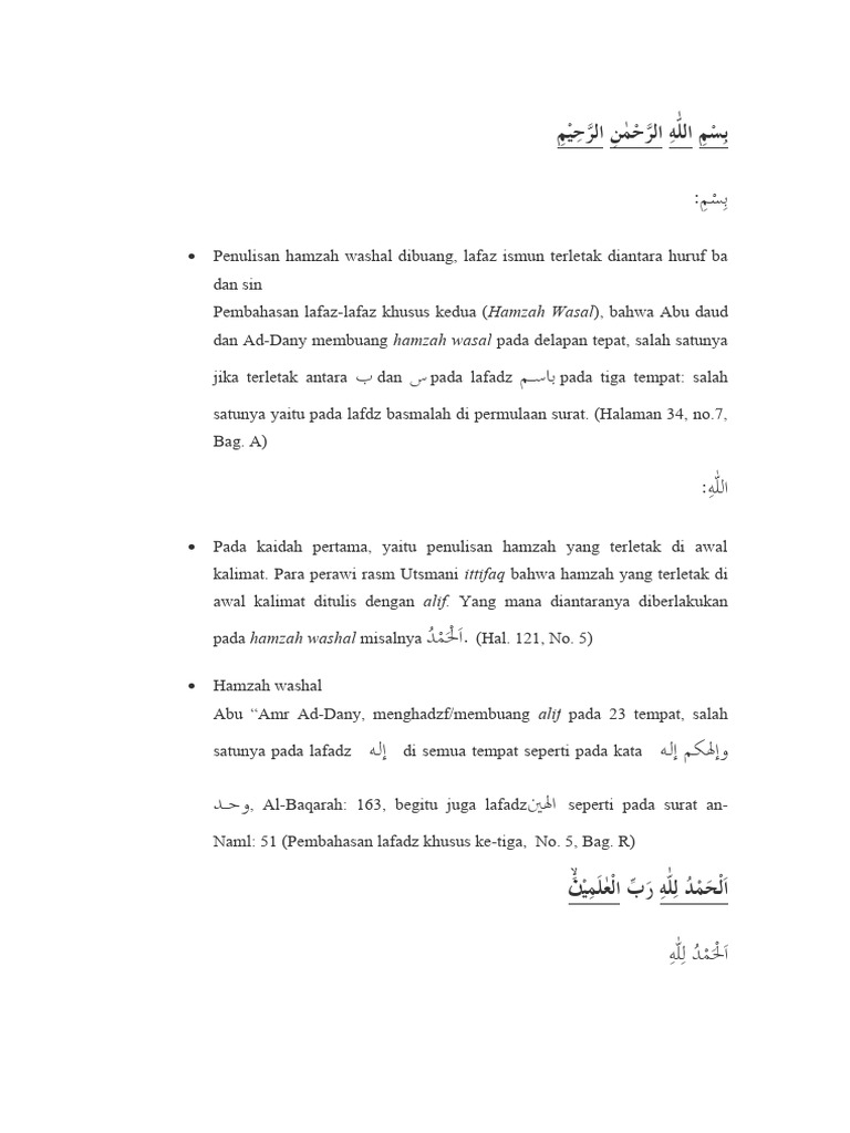 KAIDAH RASM UTSMANI PADA SURAT AL FATIHAH | PDF