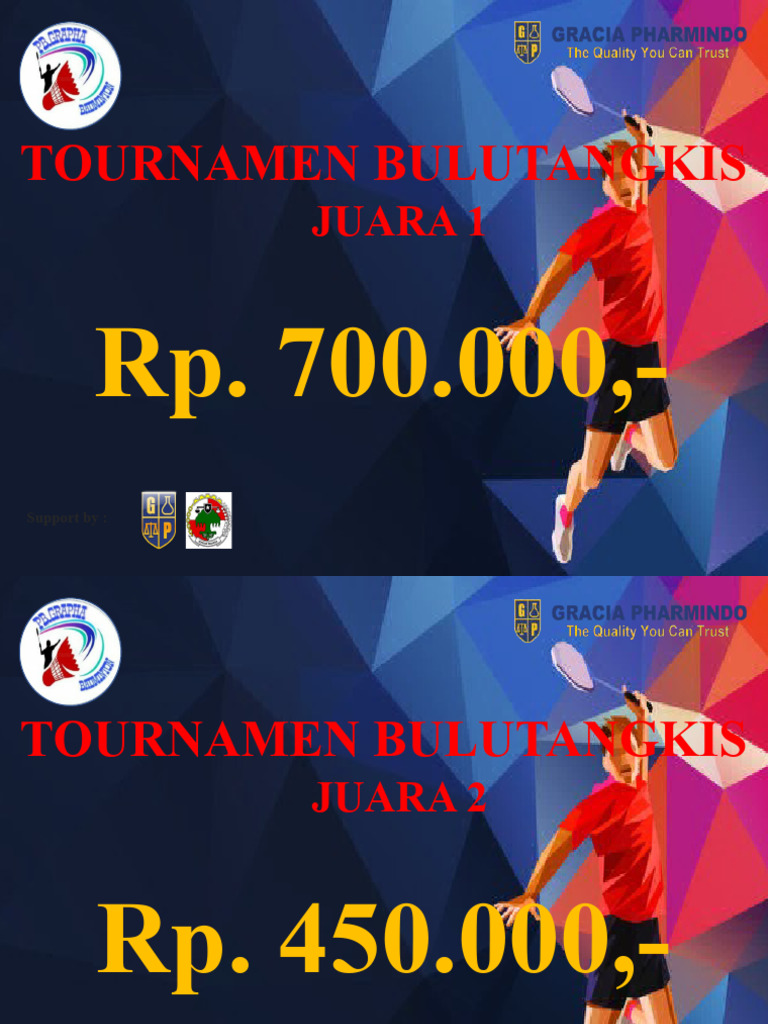 Hadiah Turnamen Bulutangkis 2023 | PDF