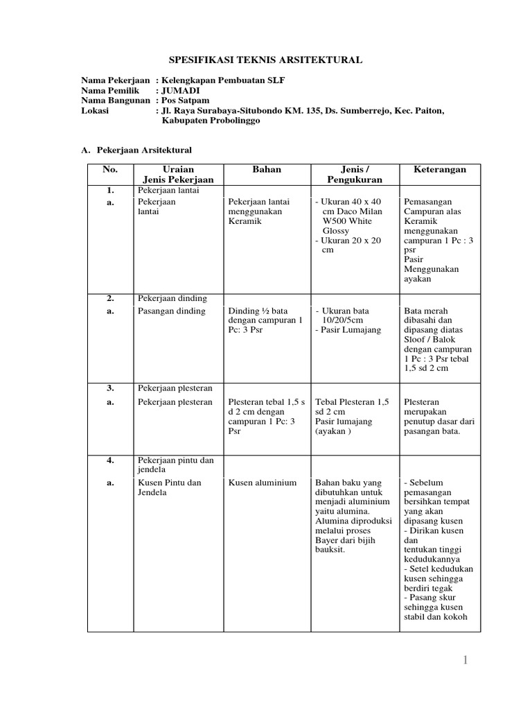 Spektek Arsitektur | PDF