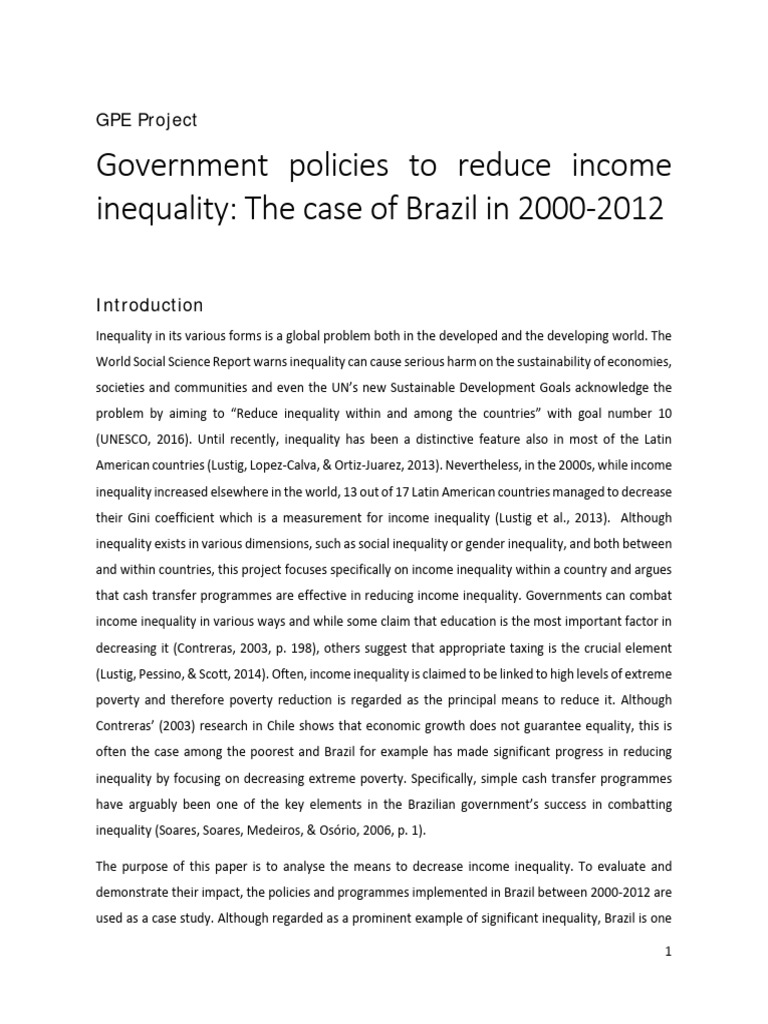 Pirjo Saaskilahti Government Policies To Reduce Income Inequality The ...