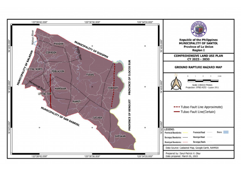 Ground Rupture Hazard Map | PDF
