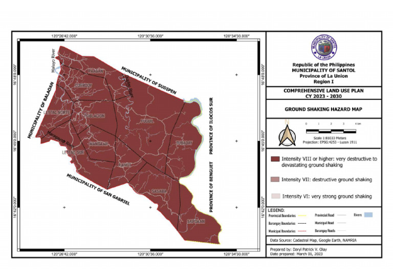 Ground Shaking Hazard Map | PDF