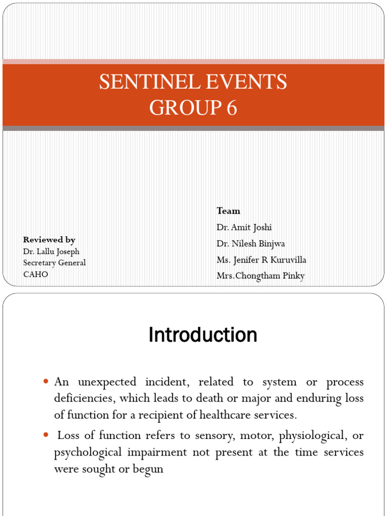 Sentinel Events | PDF | Health Care | Health Sciences