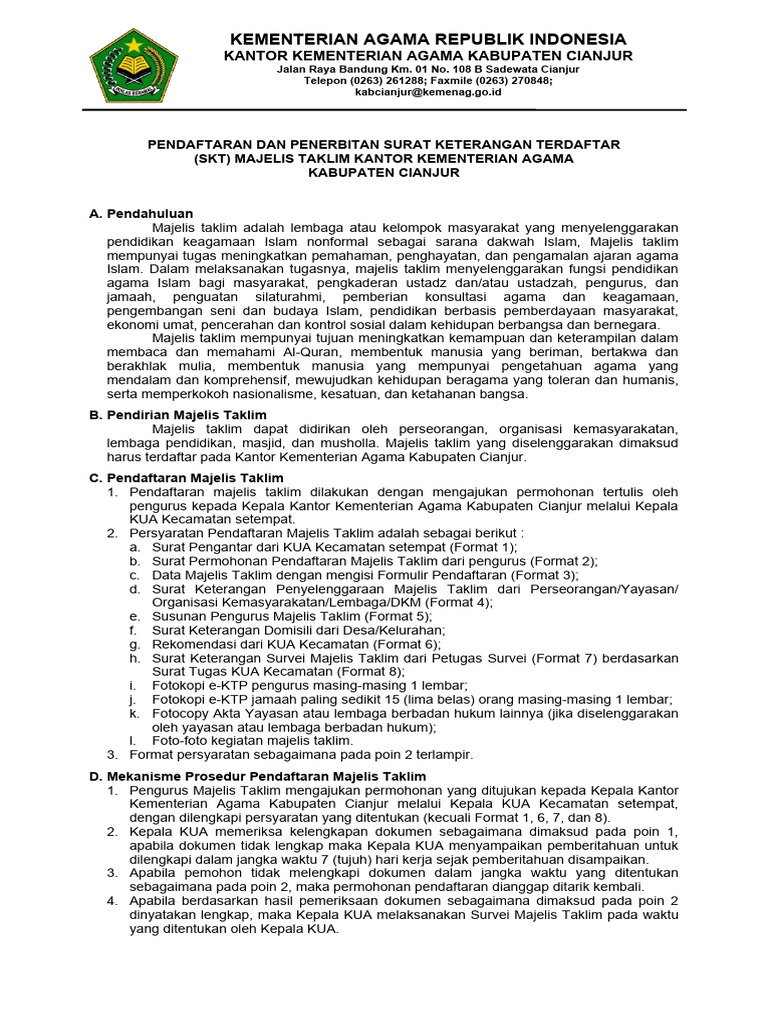 Format Permohonan SKT MT | PDF