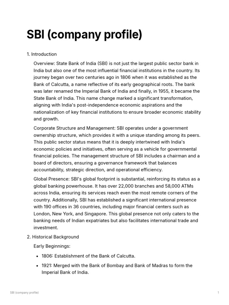 SBI | PDF | Wealth Management | Banks