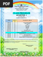 Sample of Multigrade Class Program | PDF | Learning