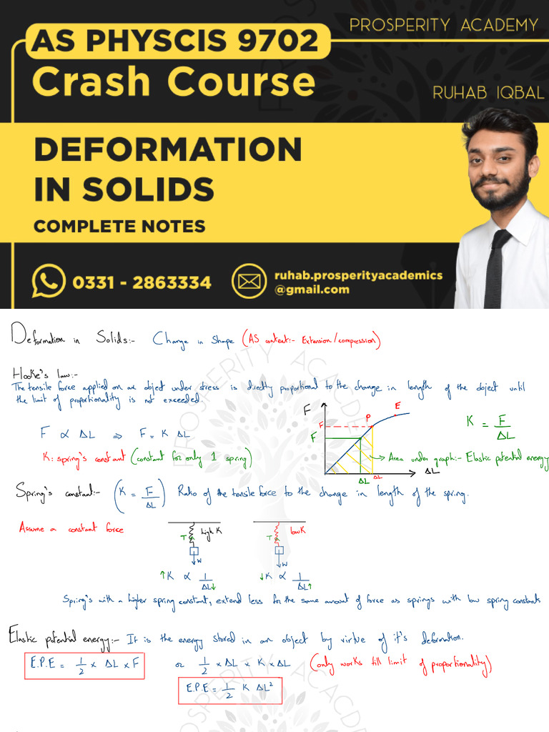 Deformation in Solids | PDF