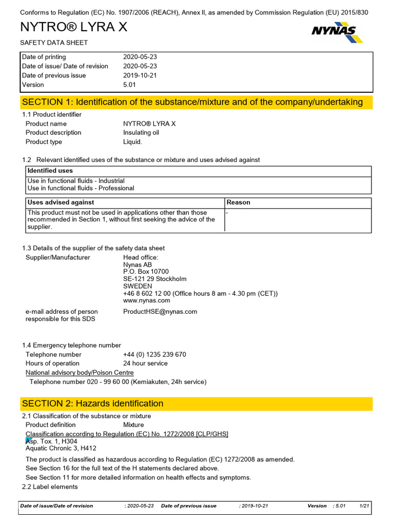 Nytro Lyra X_SE_en_SDS | PDF | Occupational Safety And Health