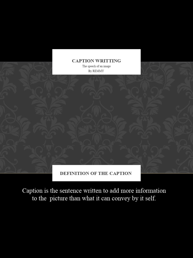 Caption Writting 1 | PDF | Photograph | Journalism