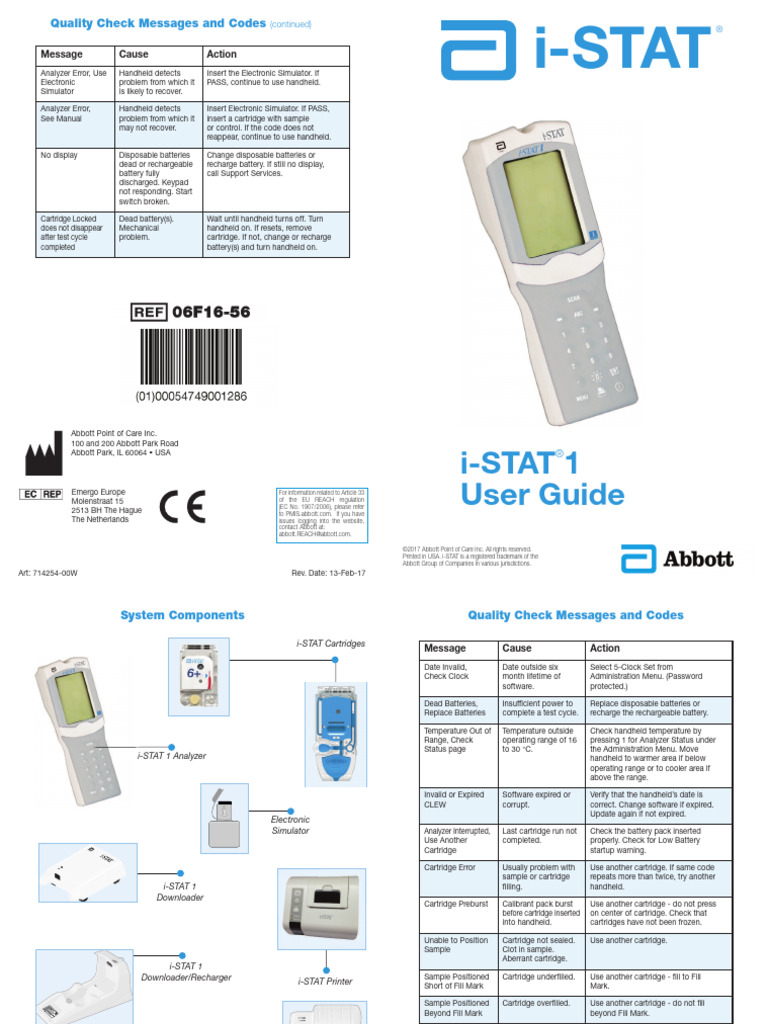 I-STAT User Guide - Booklet | PDF | Image Scanner