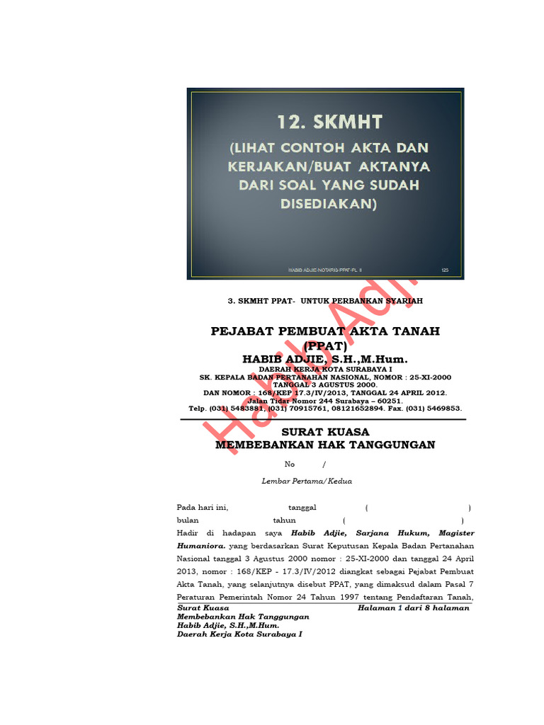 014 - SKMHT Format Ppat - Perbankan Syariah | PDF