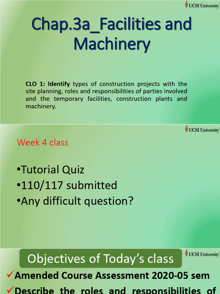 Chap.3a - Facilities and Machinery | PDF | Safety | Occupational Safety And Health
