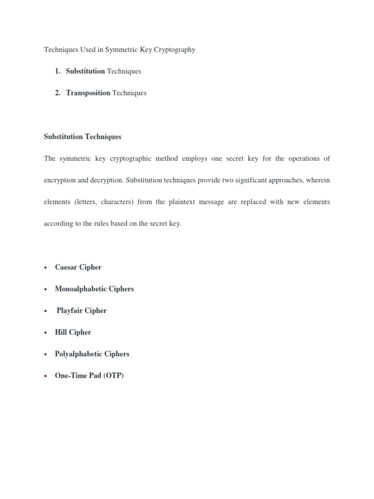 Cryptography Module 1 Part 2 Notes Pdf Cipher Cryptography