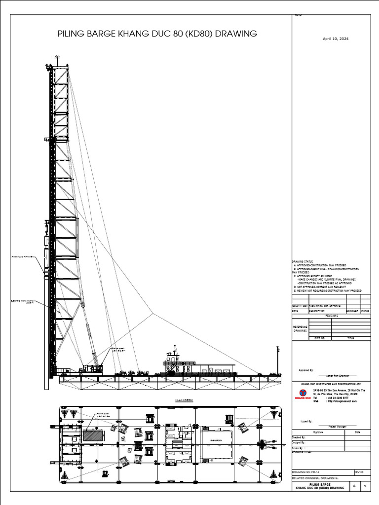 1piling Barge Khang Duc 80 (KD80) Drawing | PDF