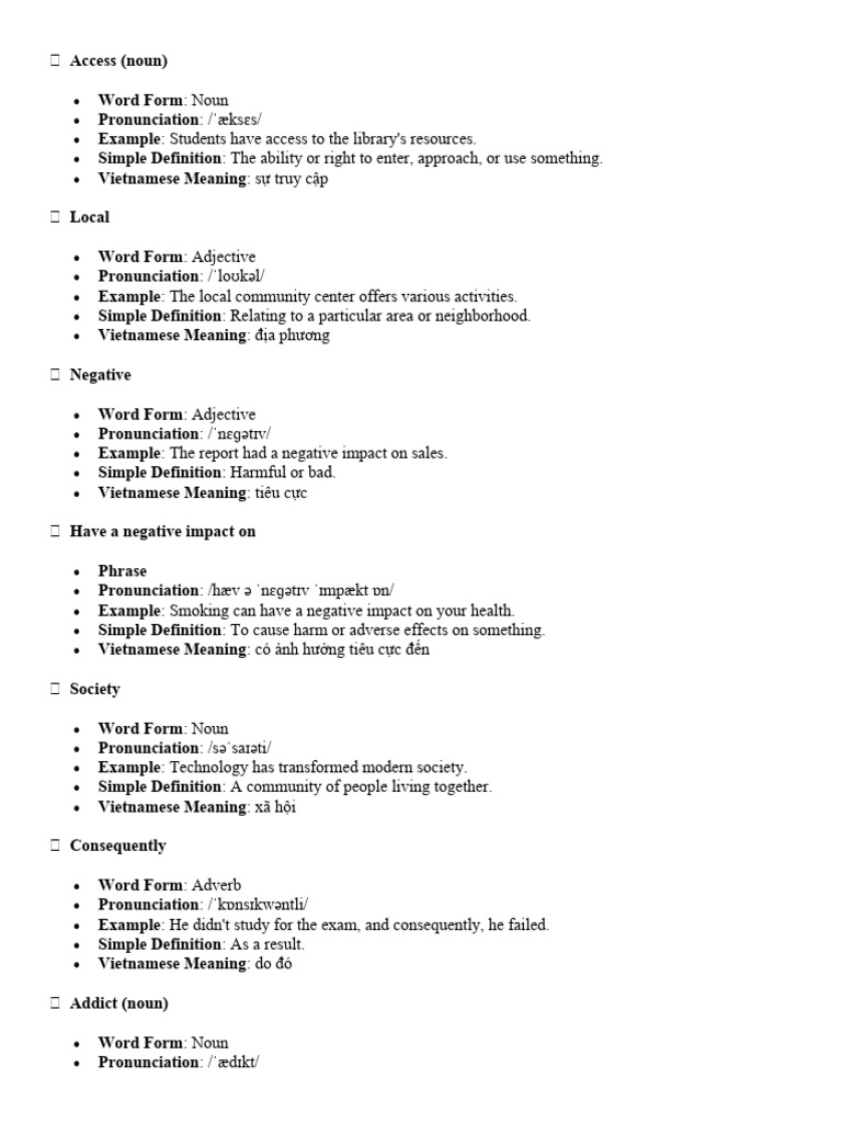 UNIT 3 - vocab | Download Free PDF | Noun | Adjective