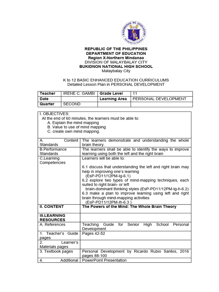 DLP PerDev Power of Mind | PDF | Learning | Image