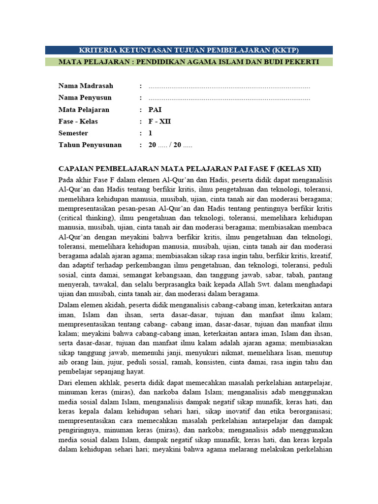 KKTP PAI 12 | PDF