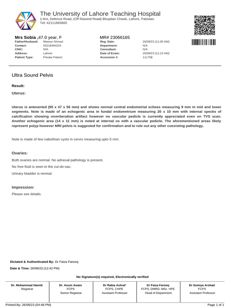 Print Patient Report | PDF