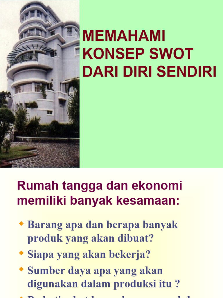 Memahami Konsep SWOT Dari Sendiri U. Diri Sendiri | PDF | Pengelolaan ...