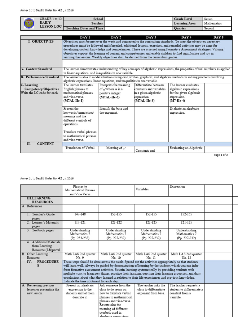 G7 Q 2 WEEK 03 | Download Free PDF | Mathematics | Learning