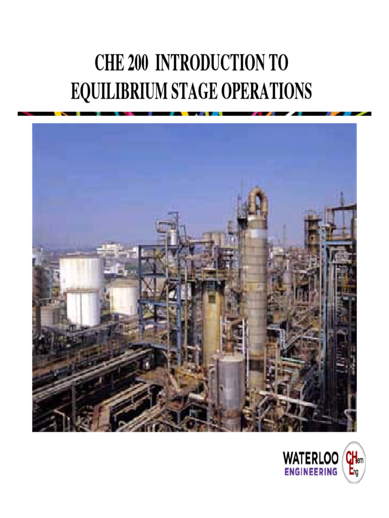 Introduction to Equilibrium Stage Operations | PDF | Chlorine ...