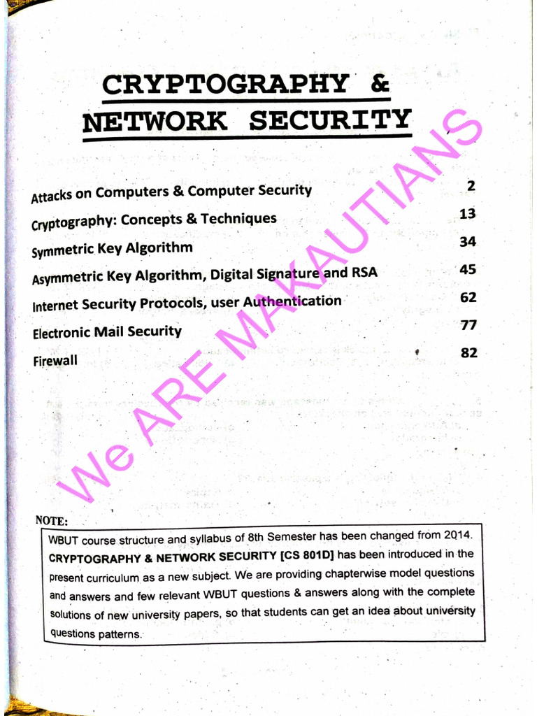 Cryptography and Network Security | PDF