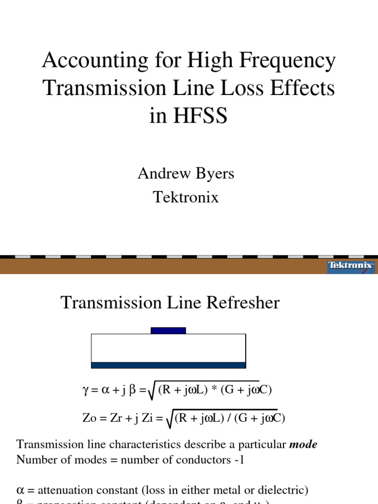 Transmission Line Loss Analysis | PDF | Transmission Line | Electrical Engineering