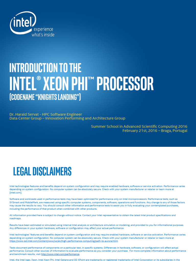 KNL Presentation TACC Summer School - Shared | PDF | Central Processing Unit | Cpu Cache