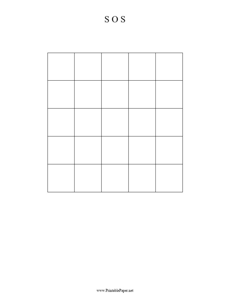 SOS Game | PDF | Sports & Recreation