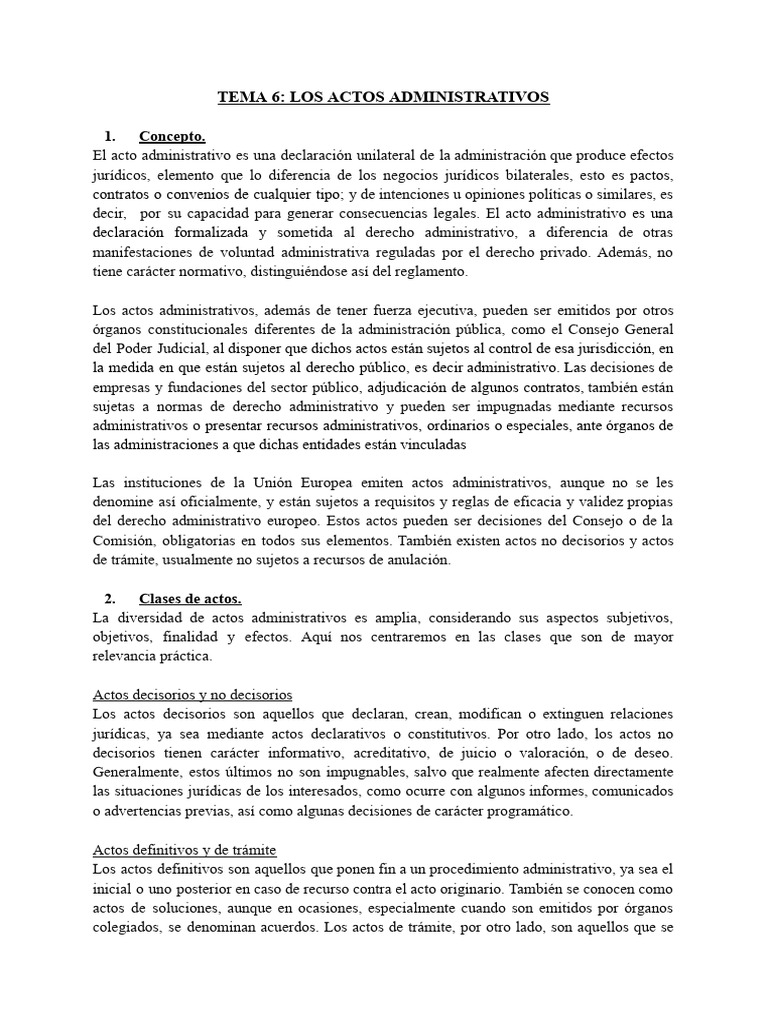 Clases y características de actos administrativos | PDF | Multa (pena ...