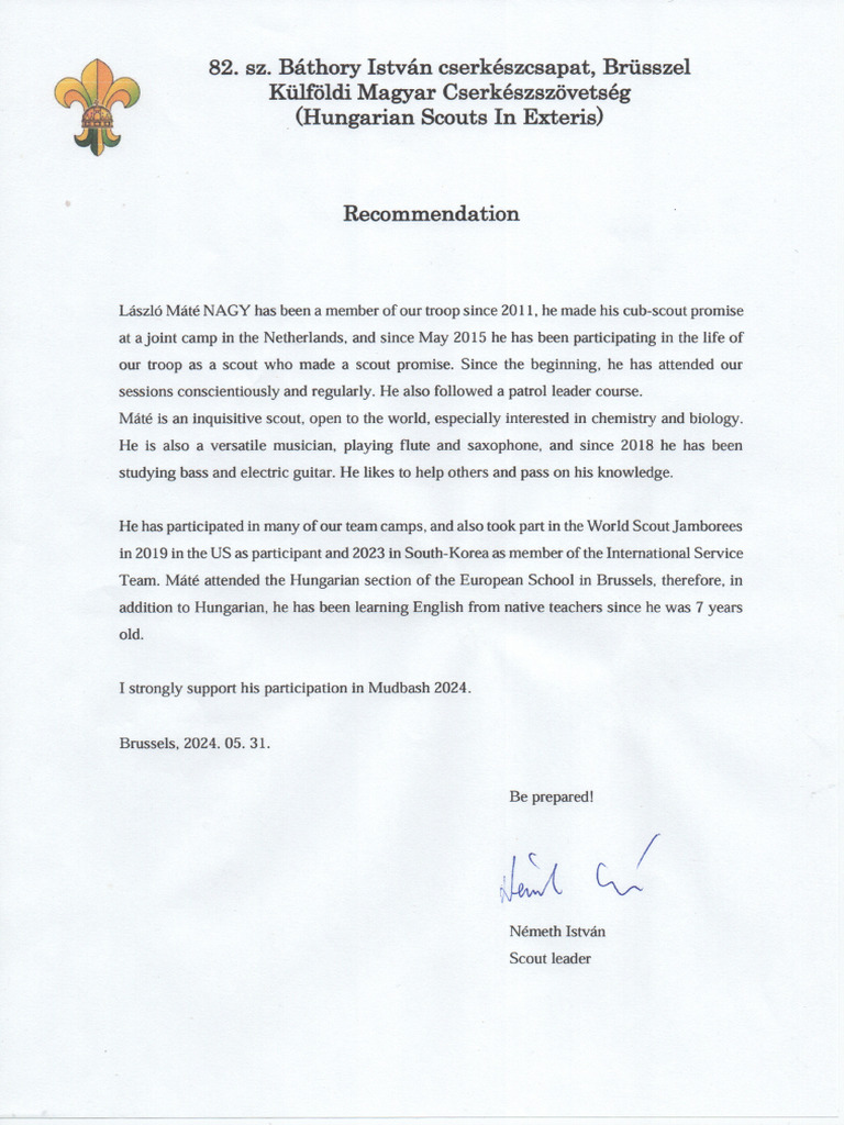 Recommandation NAGY L. M. | PDF