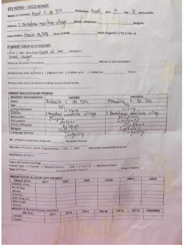 STS Forms Photocopies | PDF