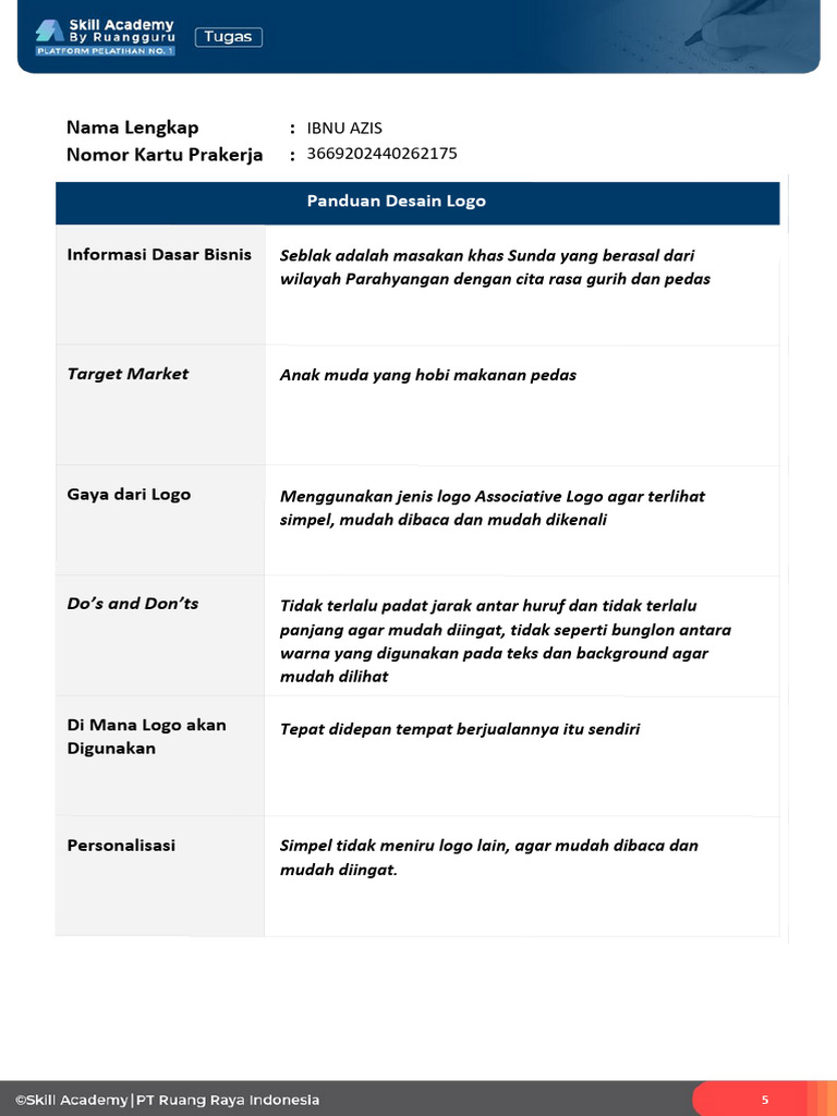 Membuat Logo Menggunakan Adobe Illustrator - (IBNU AZIS) | PDF