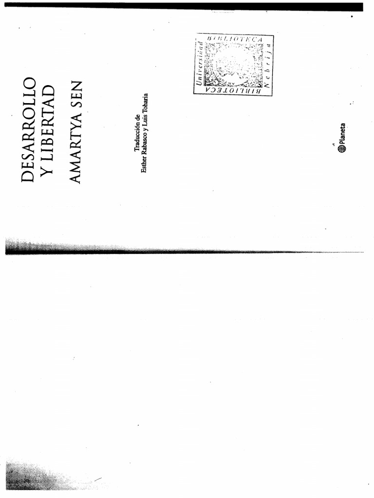 Desarrollo y Libertad. Amartya - Sen | PDF Desarrollo y Libertad. Amartya - Sen | PDF