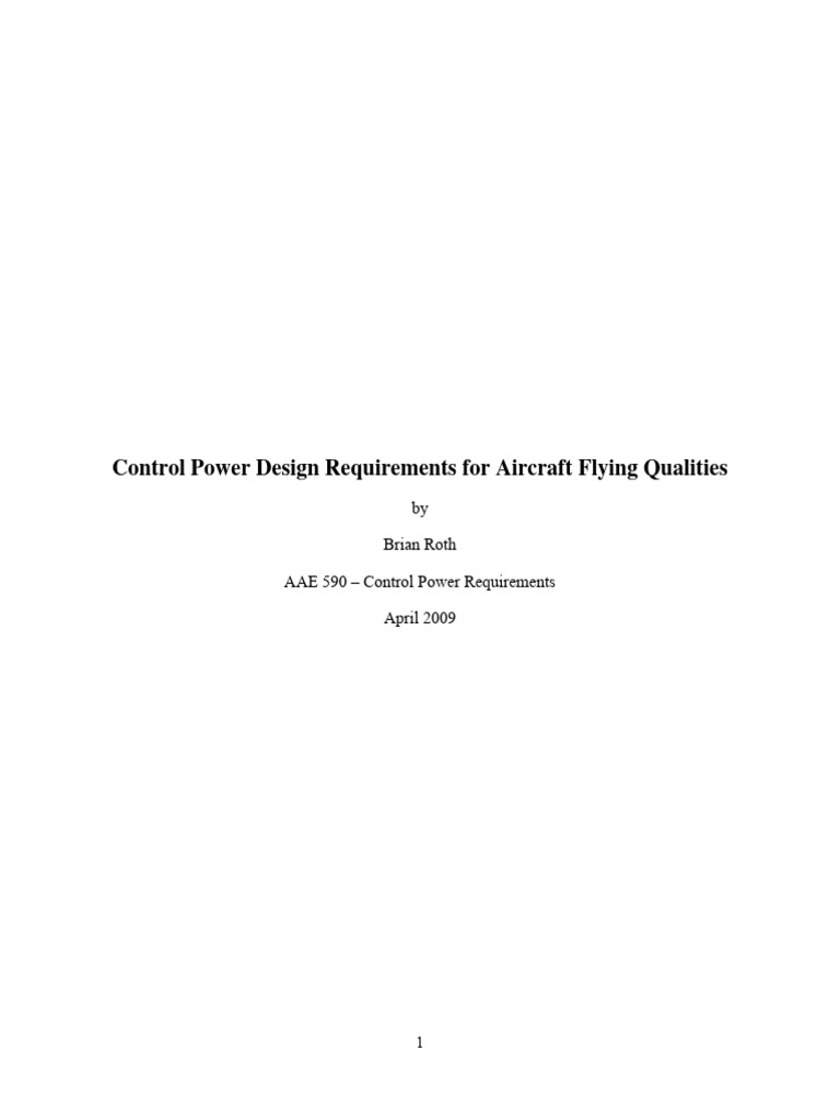 Aircraft Flying Qualities Control Requirements | PDF | Aerial Refueling ...