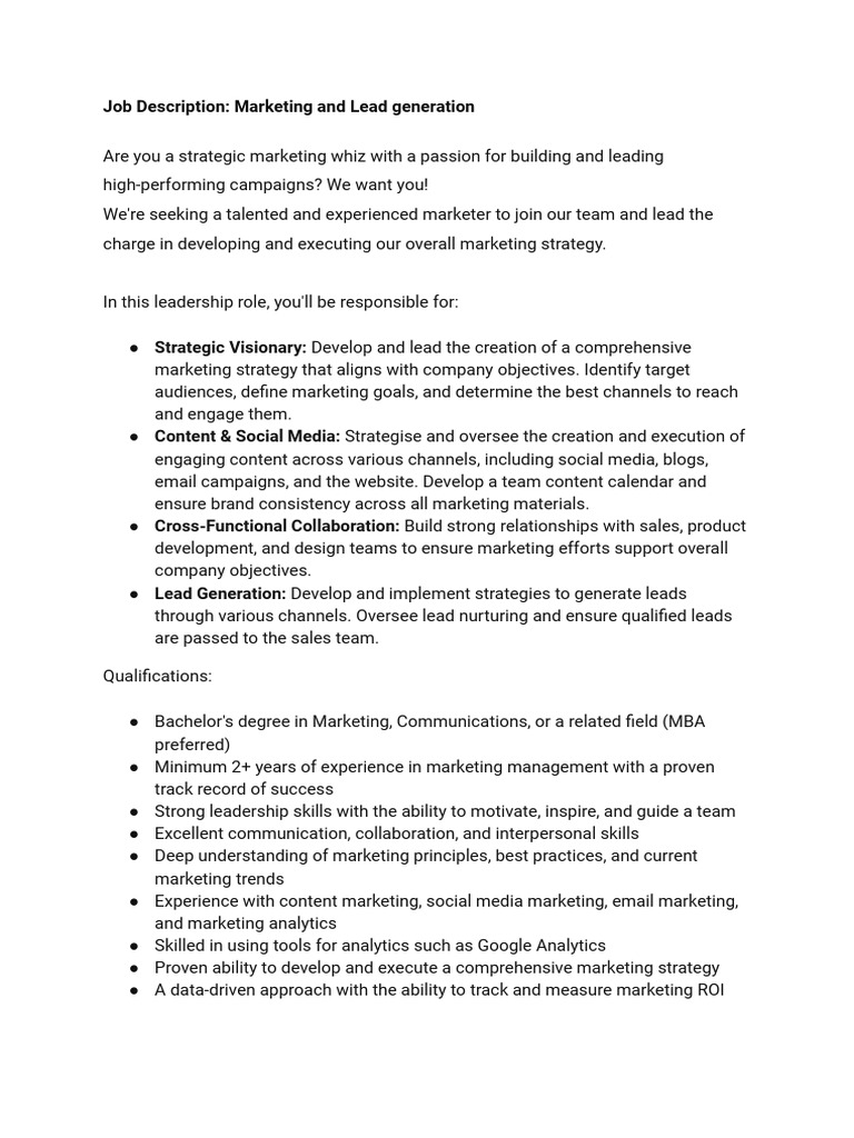 Marketing JD | PDF