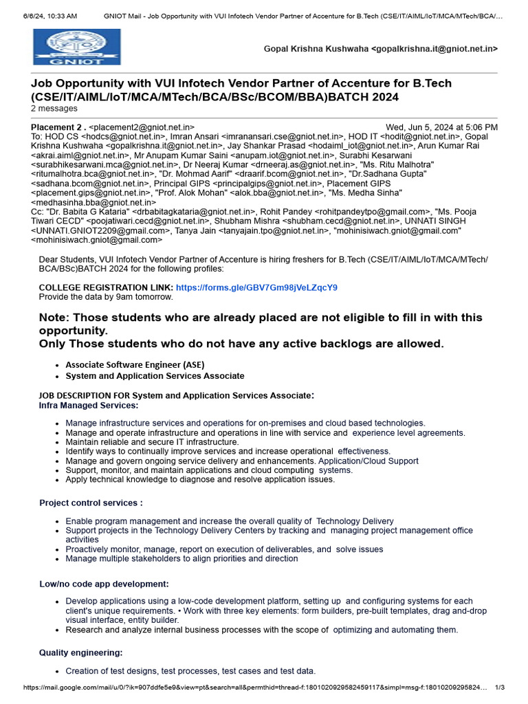 2 Messages: Associate So Ware Engineer (ASE) Job Description For | PDF ...