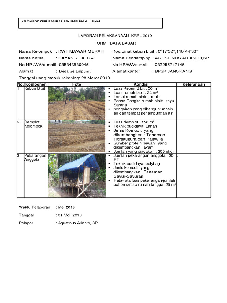 Laporan KRPL Juli Dan Agustus 2019 | PDF