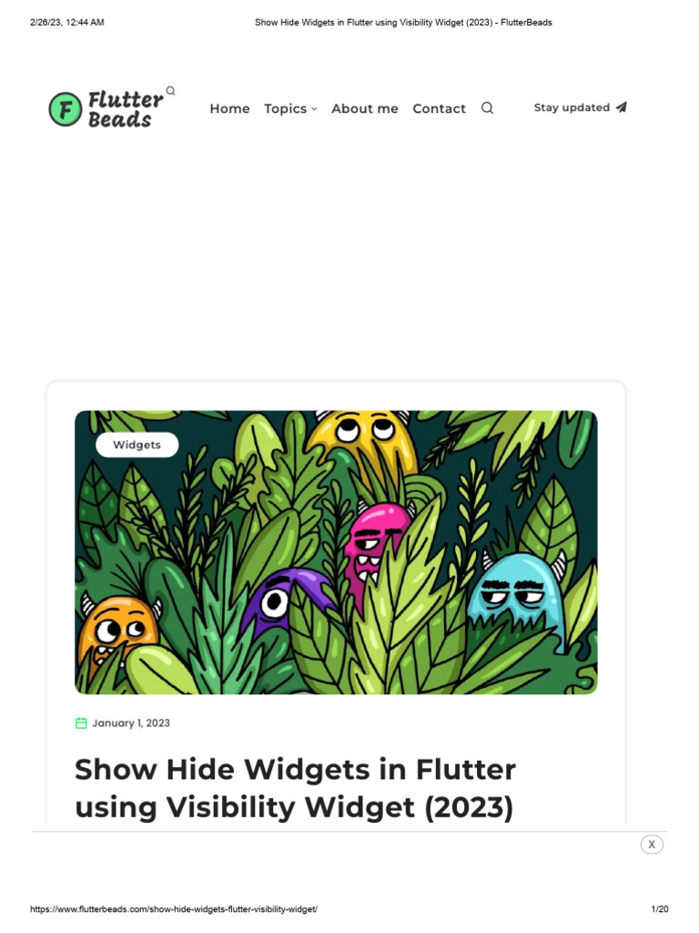 Flutter Visibility Widget Guide | PDF | Websites | Http Cookie