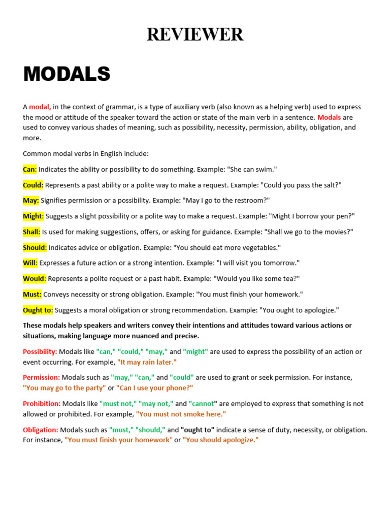 REVIEWER | PDF | Grammar | Syntax