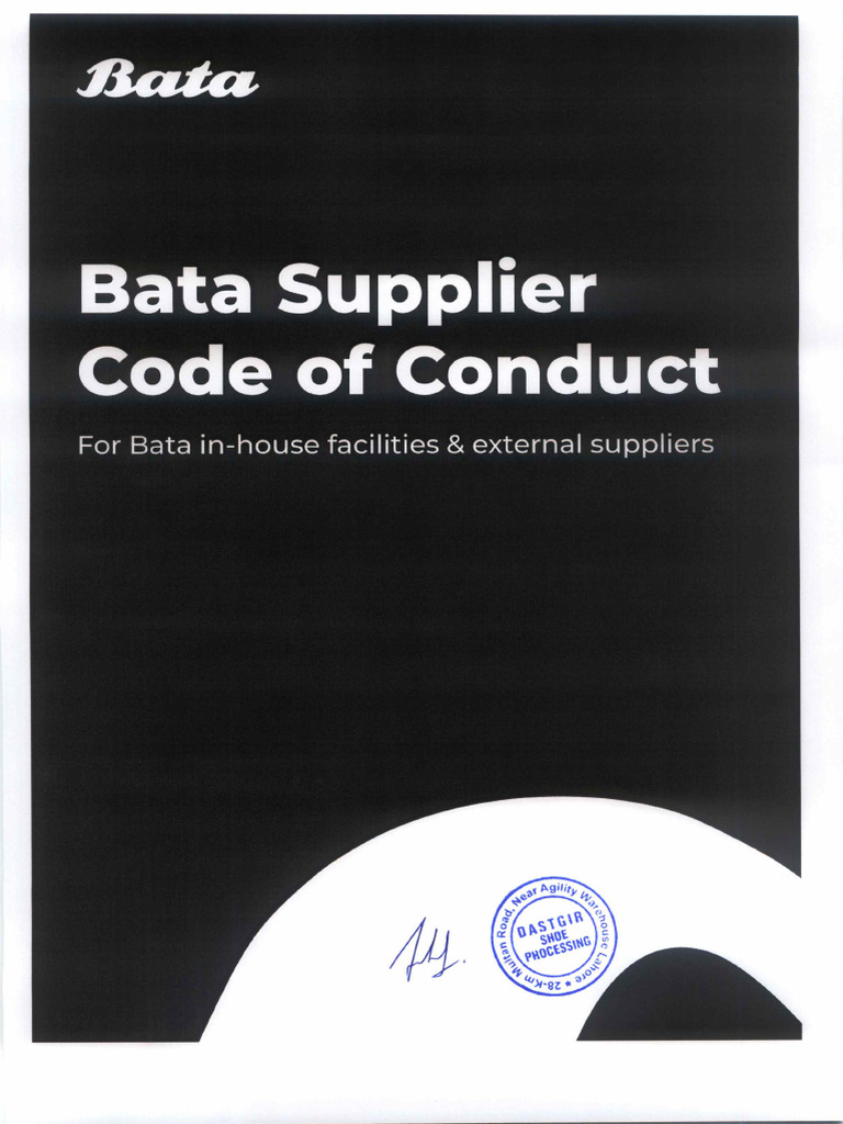 Bata Code of Coduct | PDF