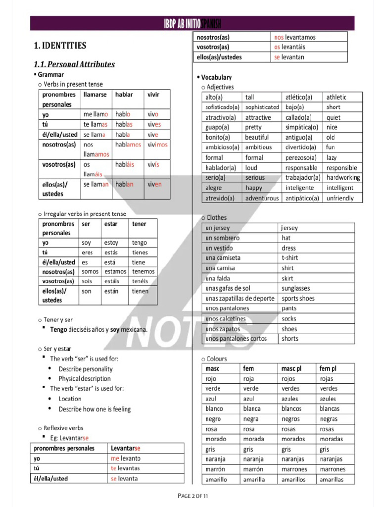 Spanish Summary | PDF