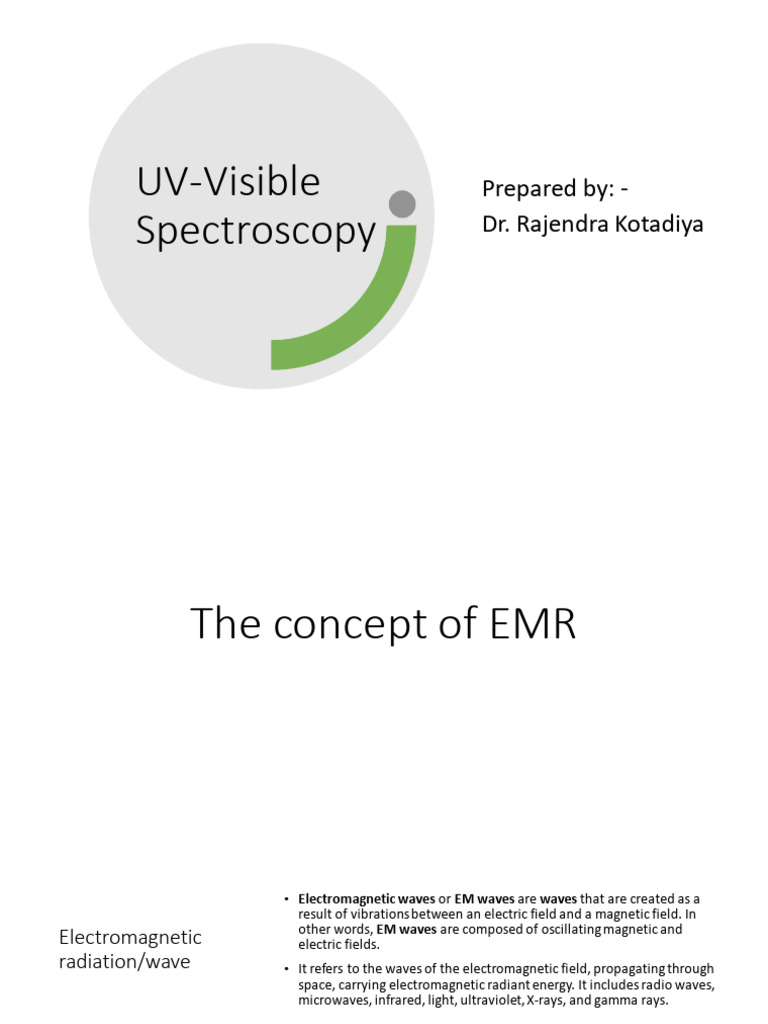UV-Visible Spectroscopy Lec1 | PDF | Electromagnetic Radiation | Ultraviolet–Visible Spectroscopy