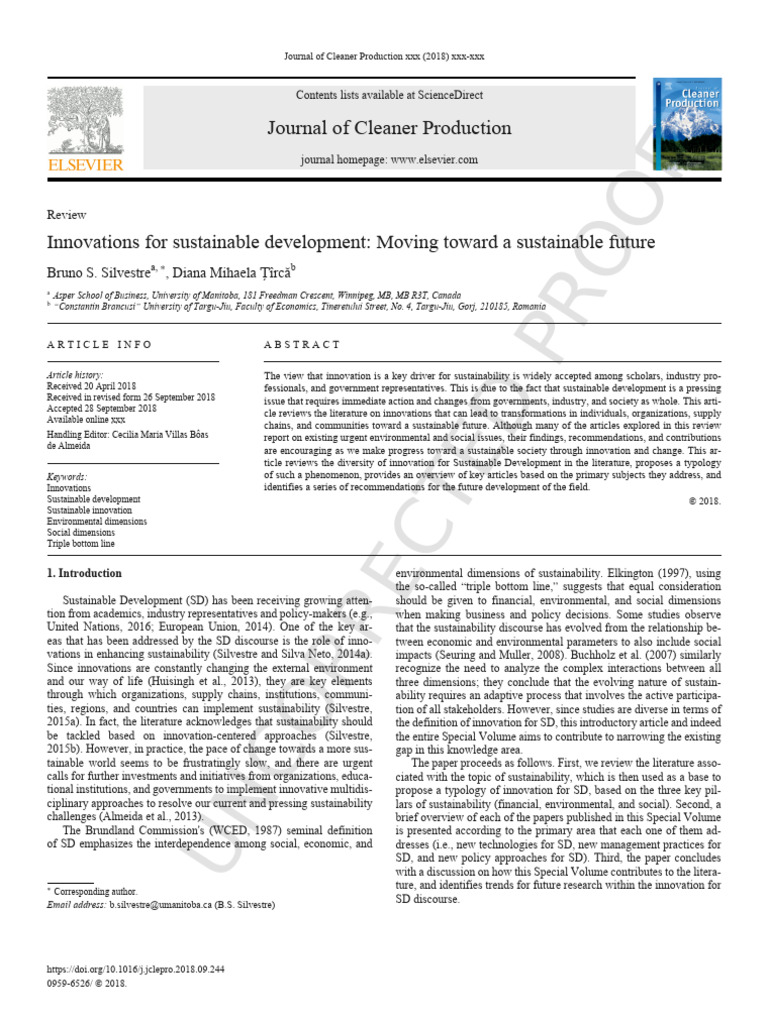 Pagination JCLP 14379 | PDF | Sustainability | Innovation